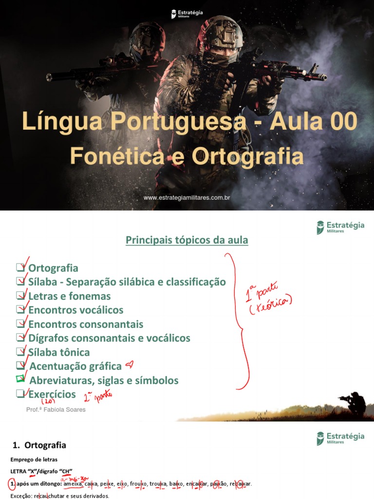 Aula 00 Fonética Notas Pdf Sílaba Estresse Linguística