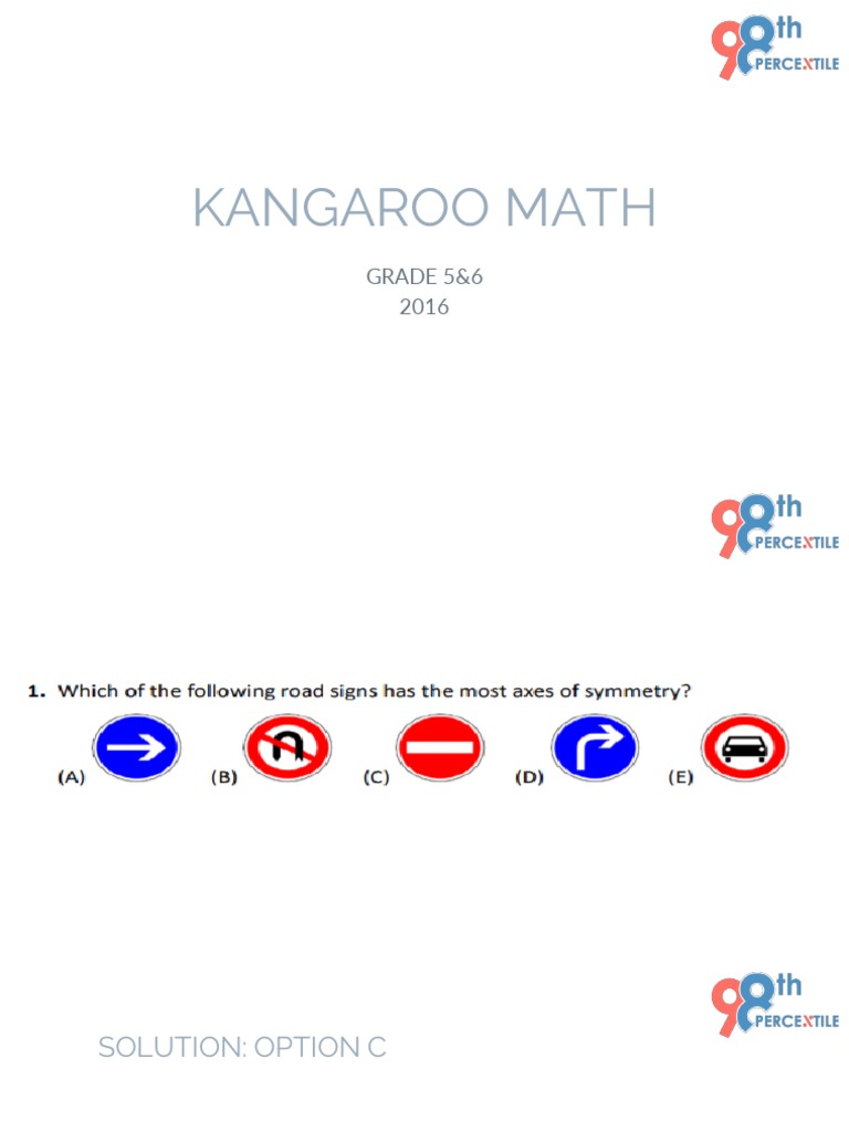 Kangaroo Math: GRADE 5&6 2016 | PDF | Geometry | Mathematics