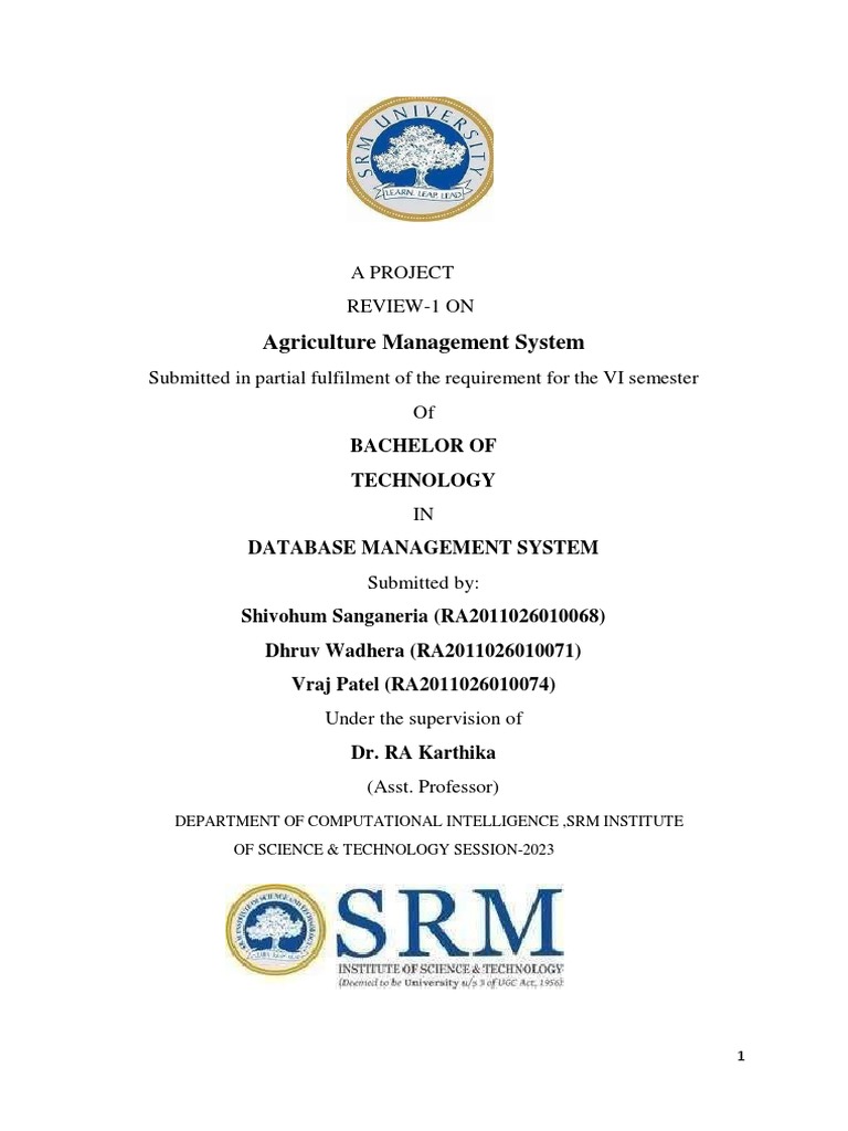 Project Review on Agriculture Management System | PDF | Farmer ...