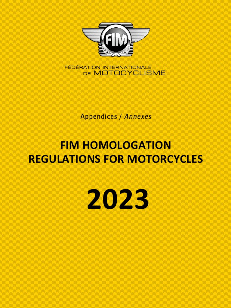 2023 FIM Homologation Regulations For Motorcycles v1 27.01.2023 Final ...