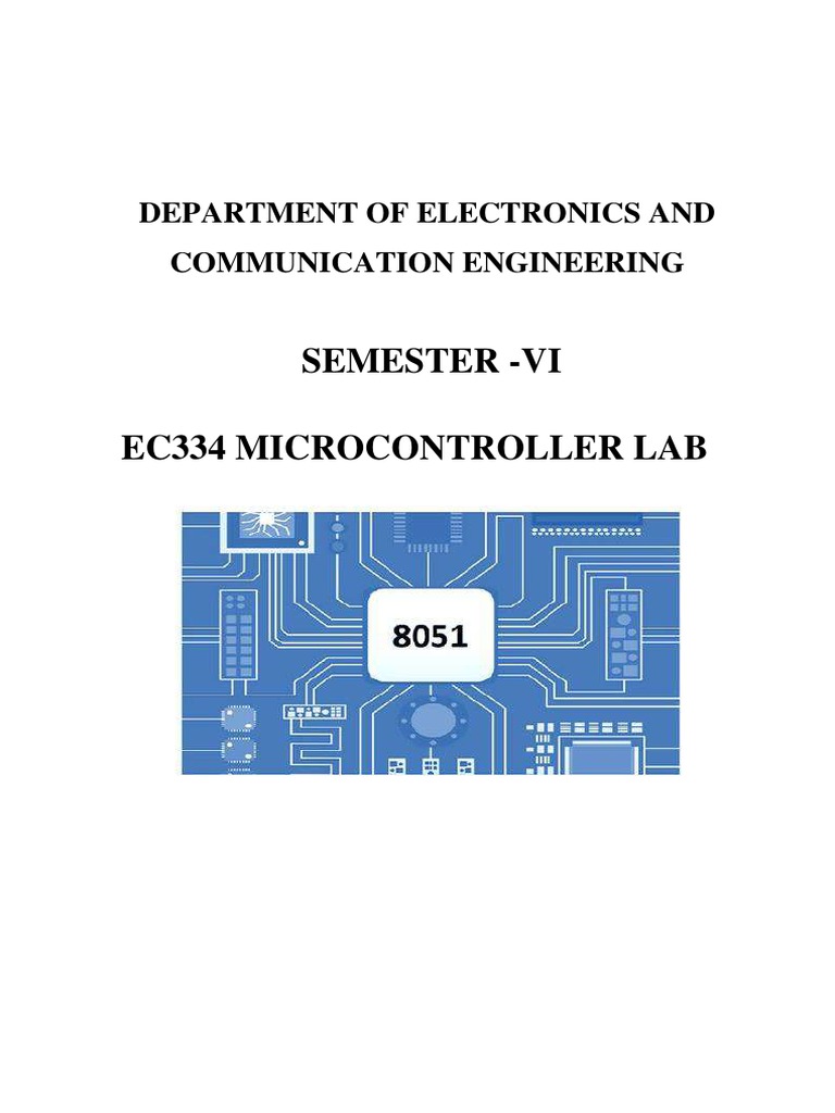 EC334 Microcontrollers Lab-Manual Final | PDF | Relay | Electricity EC334 Microcontrollers Lab-Manual Final | PDF | Relay | Electricity