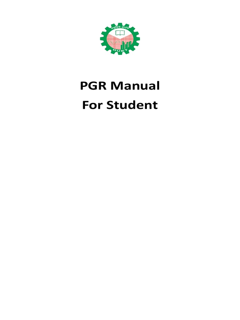 PGR Manual | PDF