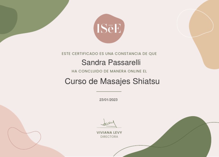 Certificate Curso de Masajes Shiatsu 60e4f73ff7be0352bc5fa196 | PDF
