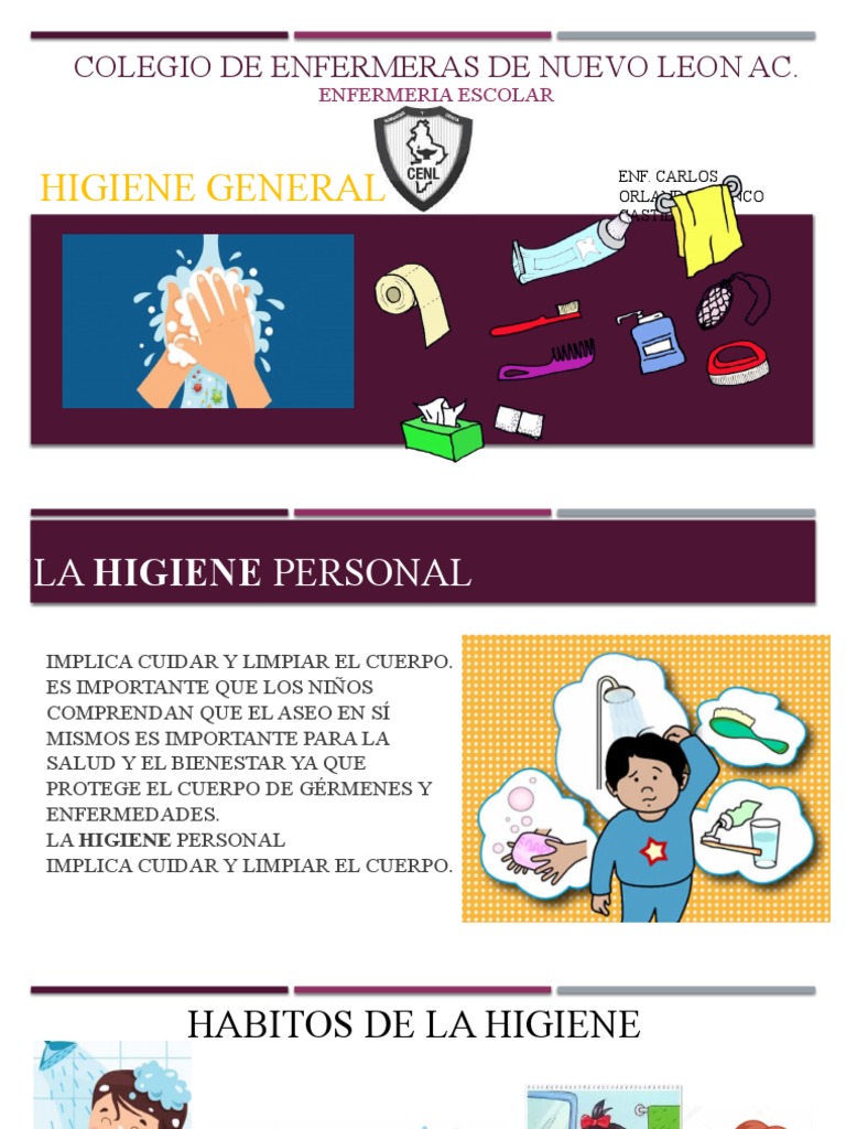 Hábitos de Higiene Personal en Niños | PDF | Higiene | Lavado de manos