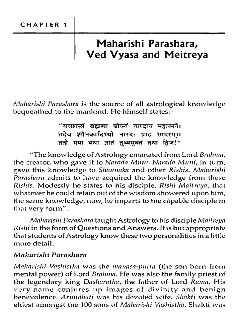 Maharishi Parashara | PDF | Indian Religions | Hindu Literature