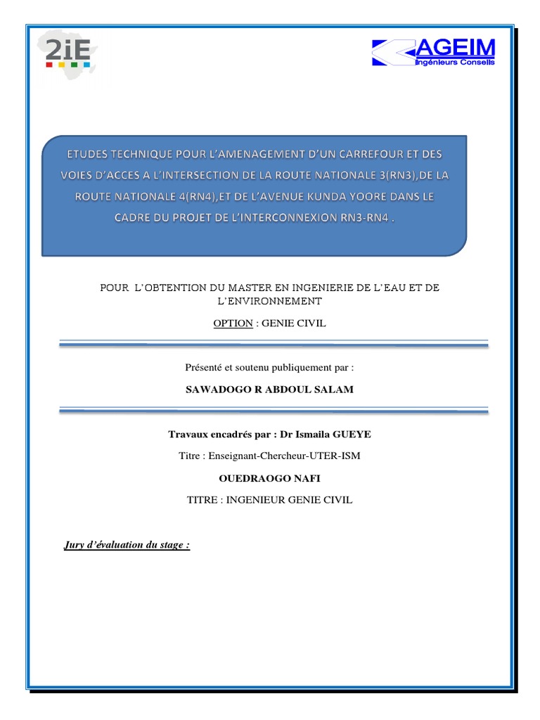 Sawadogo Salam | PDF | Véhicules | Route