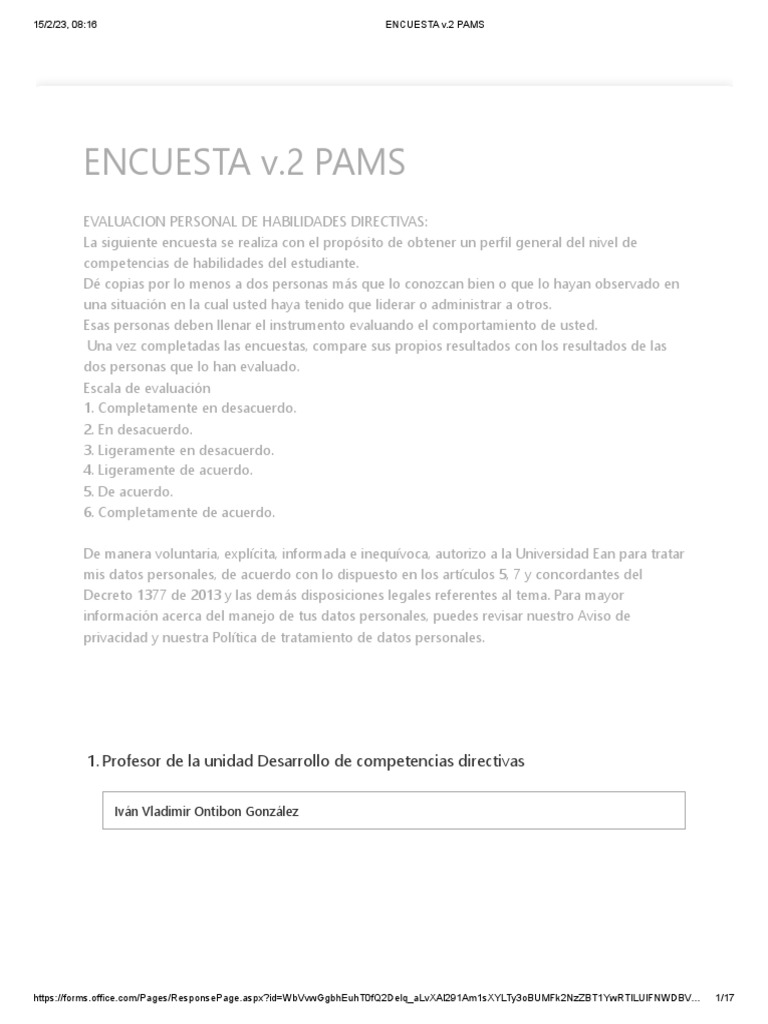 ENCUESTA v.2 PAMS | PDF | Creatividad