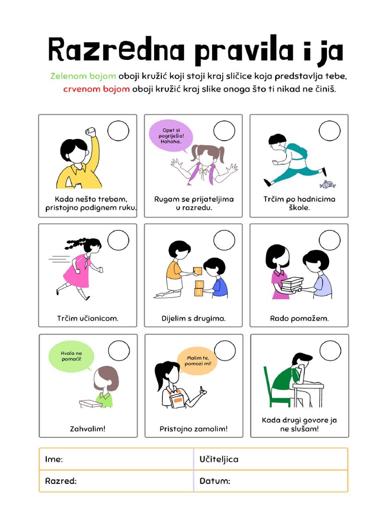 002 Razredna+Pravila+i+Ja | PDF