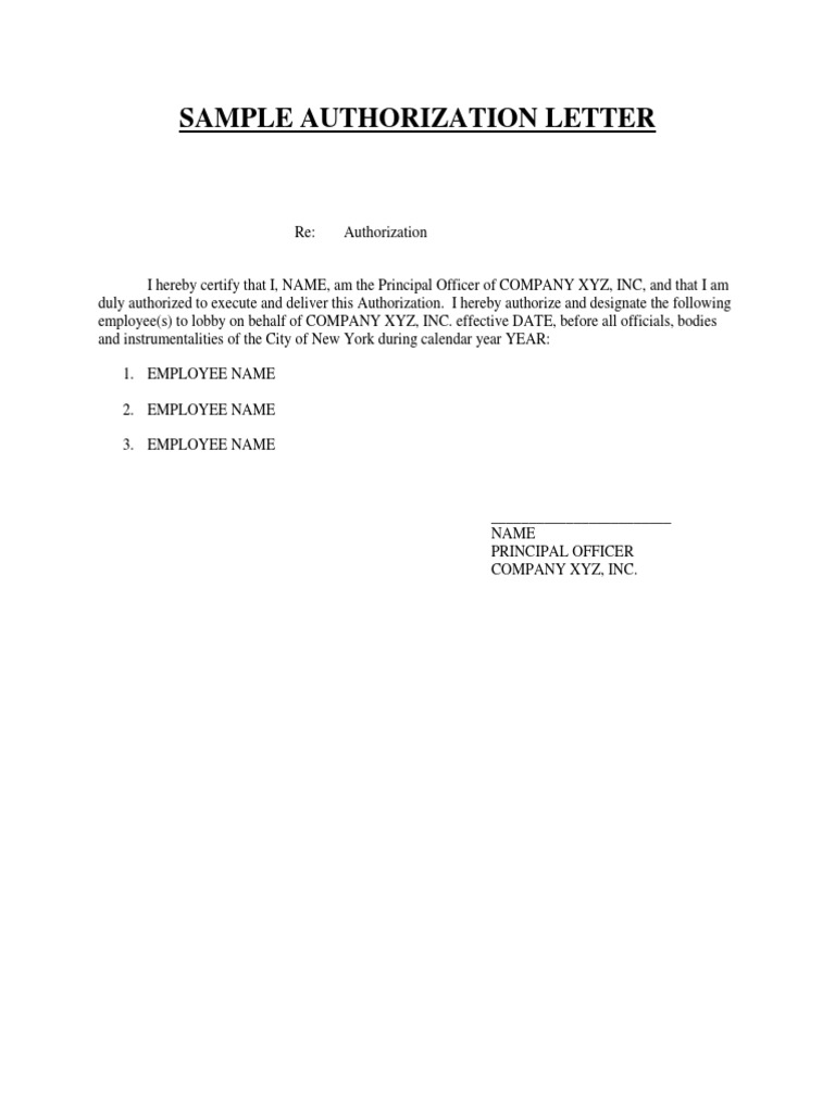 Sample Authorization Letter | PDF | Career & Growth | Business