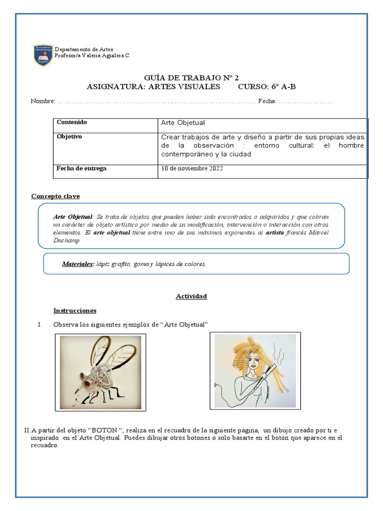 Arte Objetual (Mod) | PDF | Dibujo | Lápiz