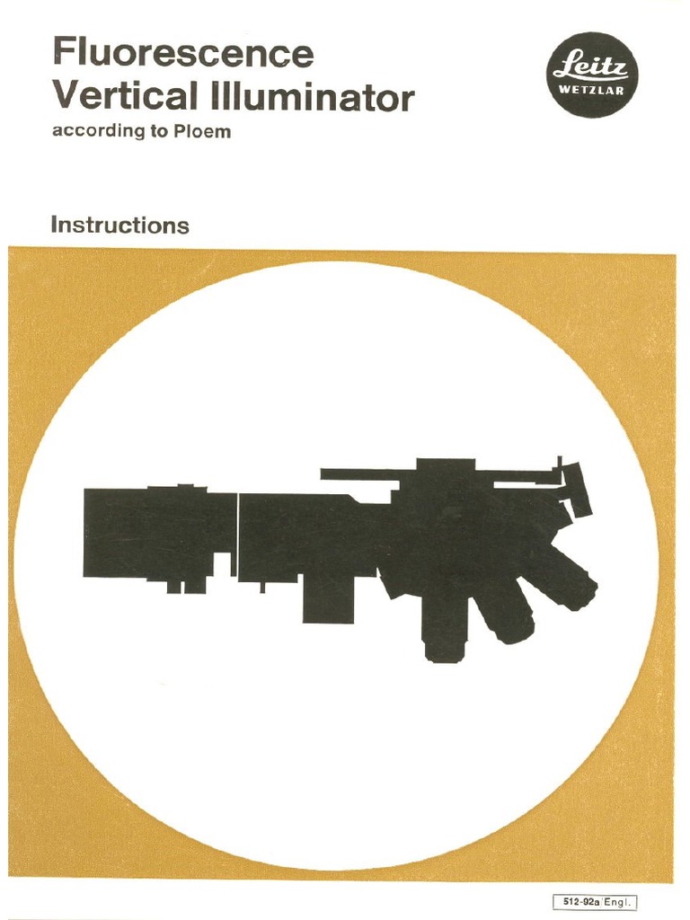 Leitz Fluorescence Vertical Illuminator Instructions | PDF