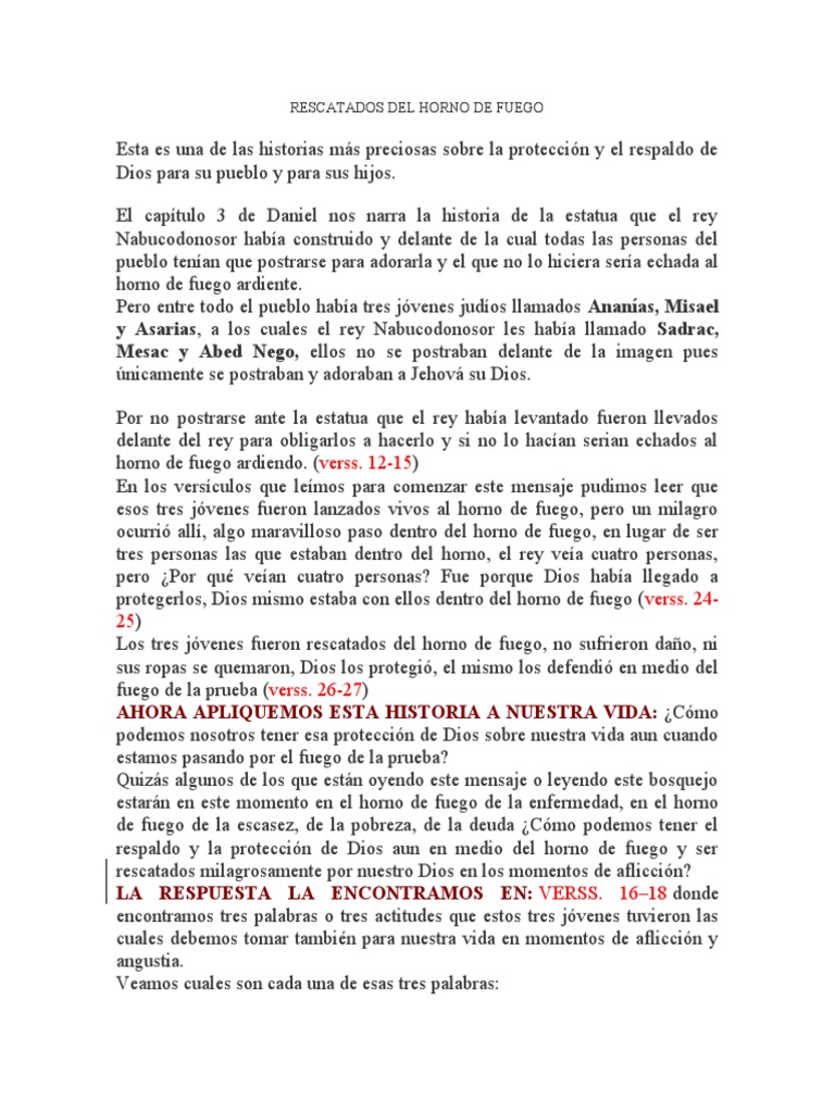 Rescatadosdel Horno de Fuego | PDF | Nabucodonosor Ii | Daniel (figura ...
