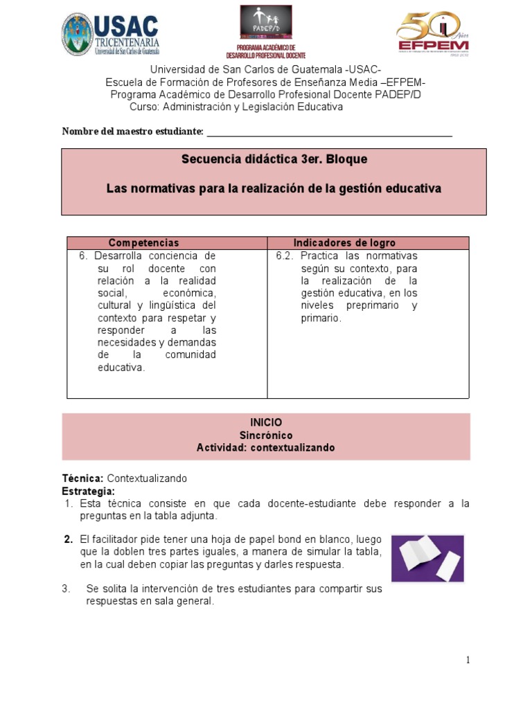 Secuencia Didactica Bloque 3 para Estudiantes | PDF | Maestros | Evaluación