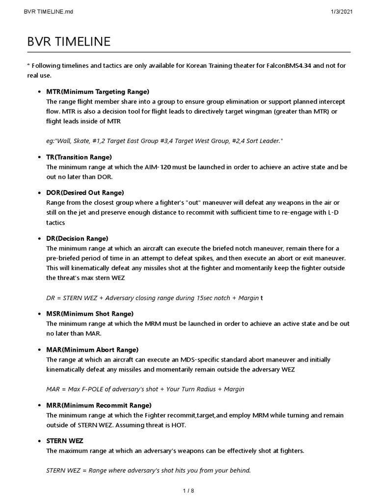 BVR Timeline | PDF | Fighter Aircraft | Aviation