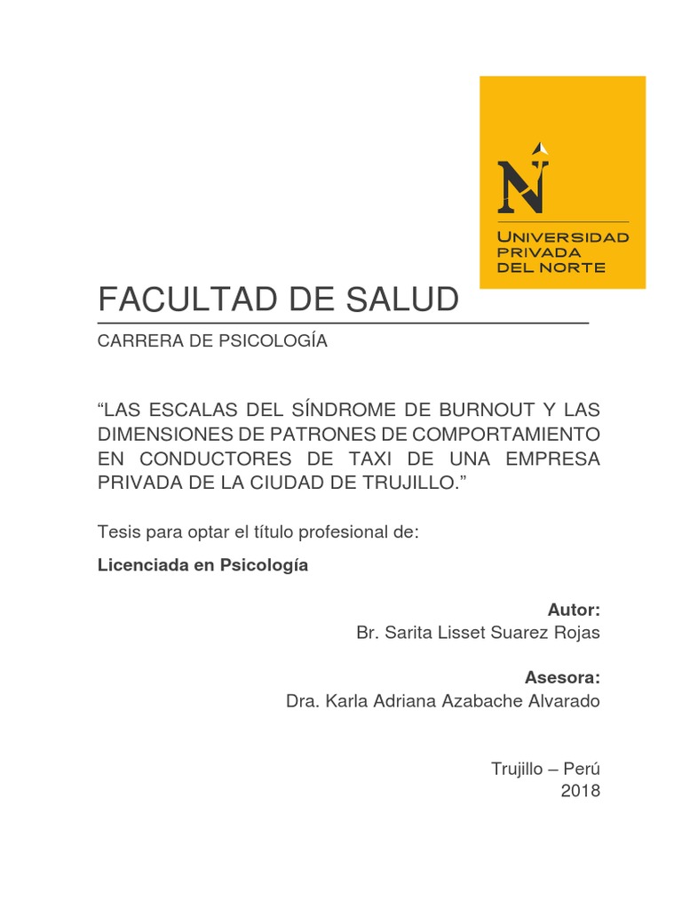 Suarez Rojas Sarita Lisset - Parcial | PDF | Burnout ocupacional ...
