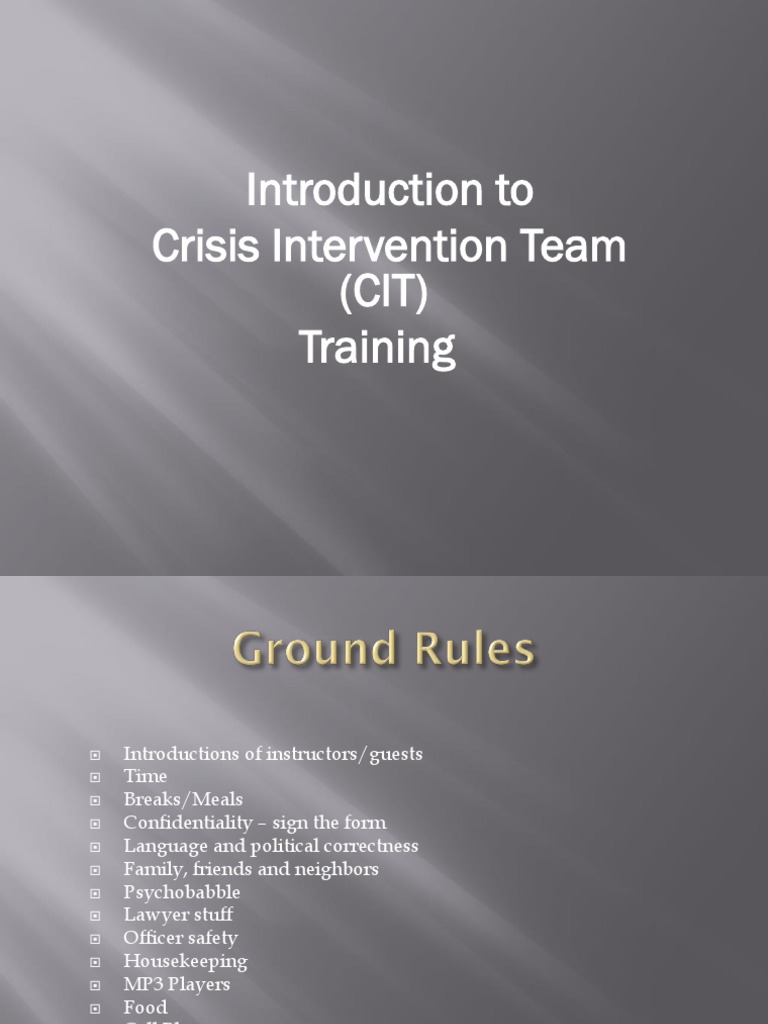 Richmond Police VA CIT Employee Training Slides 2019 | PDF | Mental ...