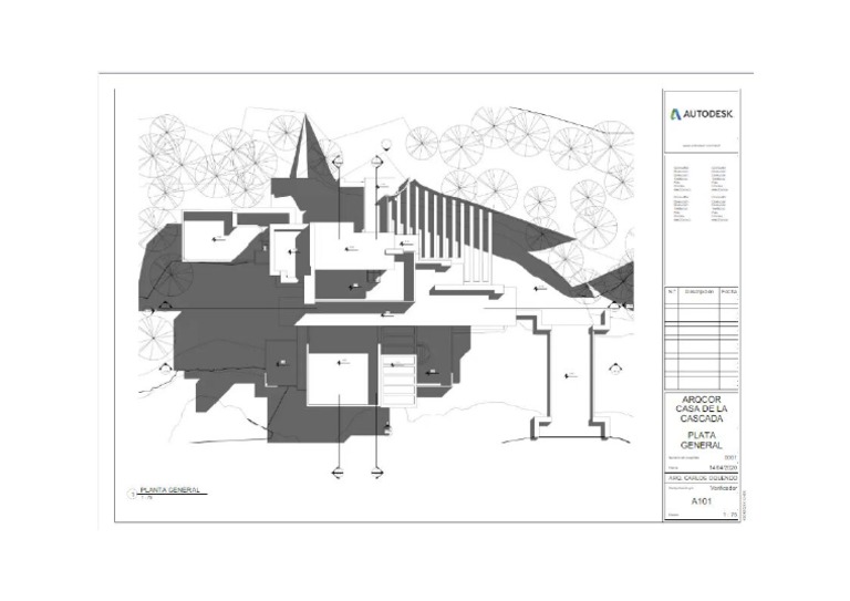 Plano - Casa de La Cascada (Frank Lloyd Wright) | PDF