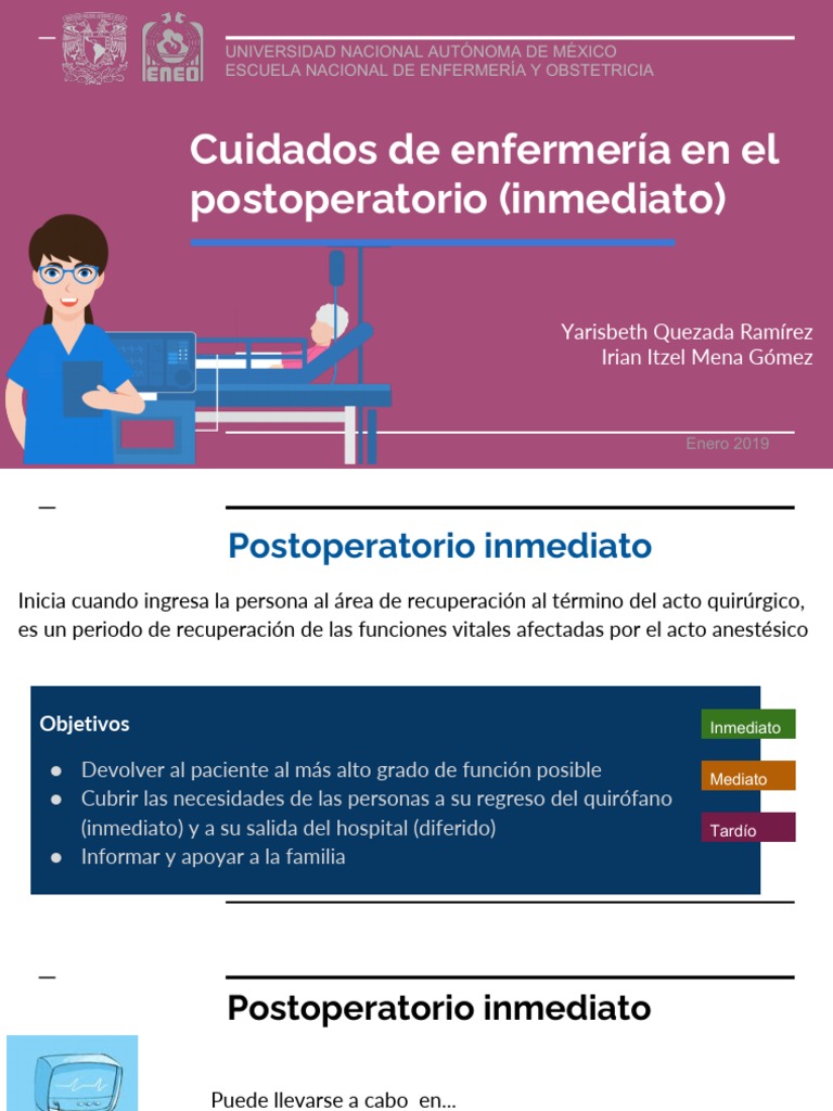 Cuidados Postoperatorio | PDF | Anestesia | Cuidado de la salud