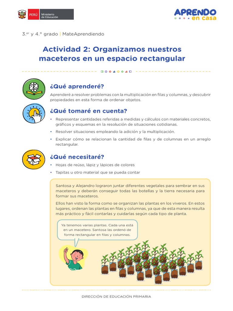 Multiplicación en Filas y Columnas | PDF | Multiplicación | Plantas