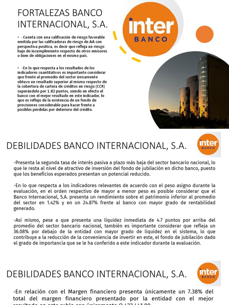 Banco Internacional, S | PDF | Bancos | Liquidez de mercado