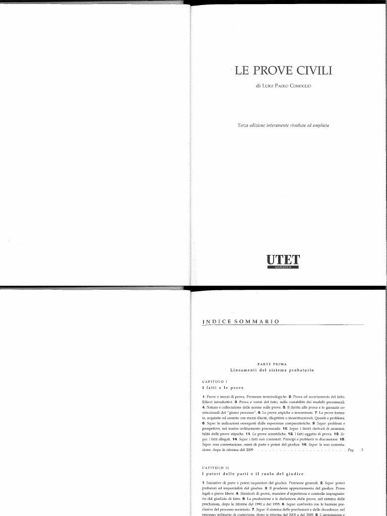Luigi Paolo Comoglio - Le Prove Civili | PDF