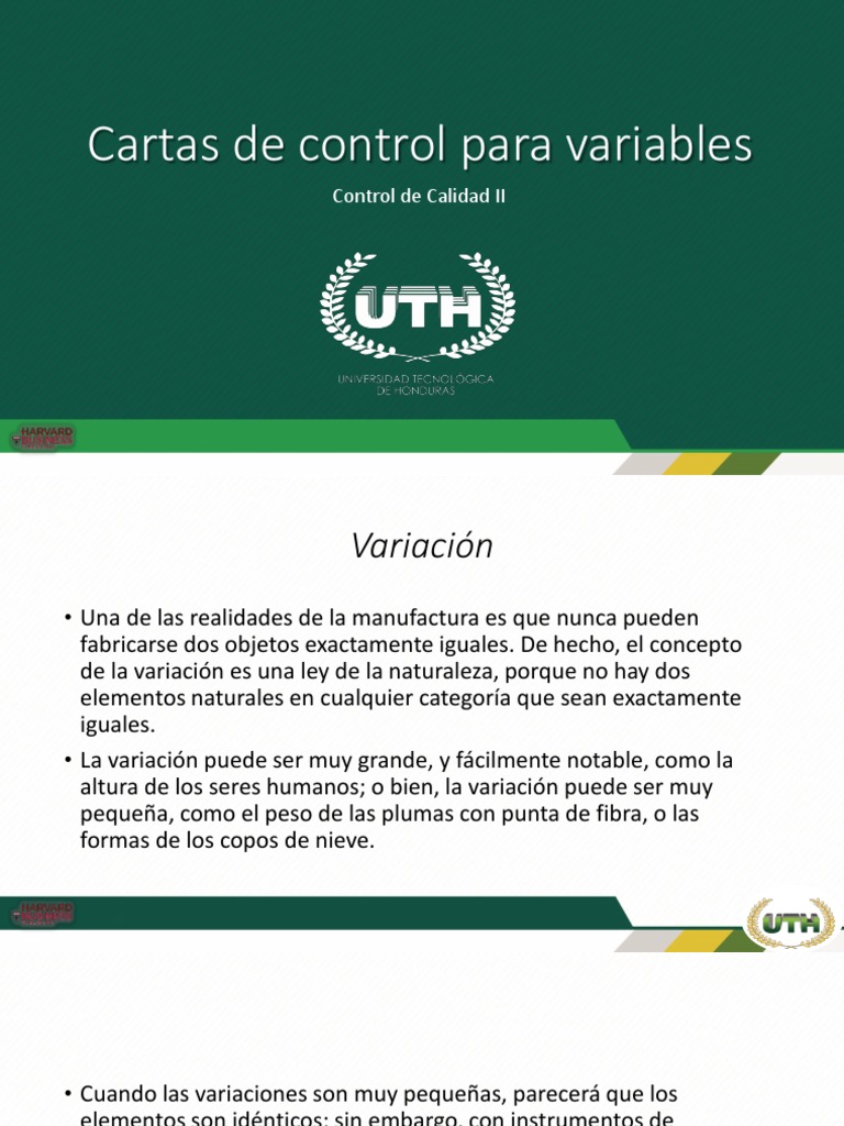 Cartas de Control y Variación en Procesos | PDF | Desviación Estándar ...