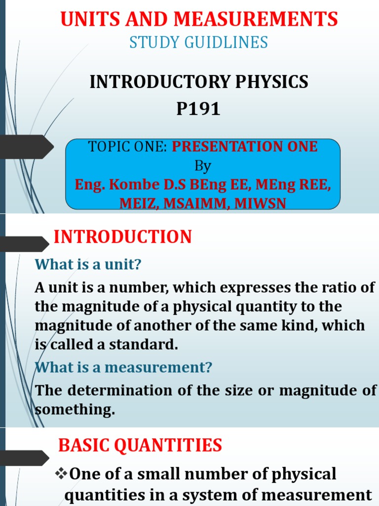 Units and Measurements Full Notes | PDF | International System Of Units ...