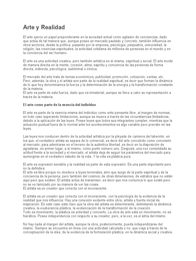 Arte: Conciencia y Sociedad | PDF | Pinturas | Teoría