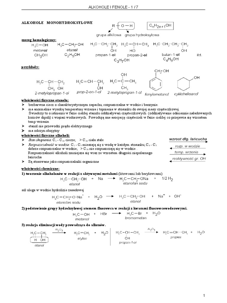 Alkohole I Fenole | PDF
