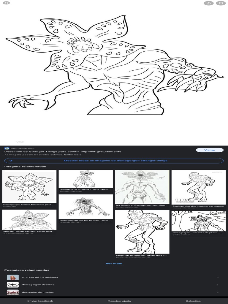 Desenhos do Demogorgon de Stranger Things | PDF | Jogos e Atividades