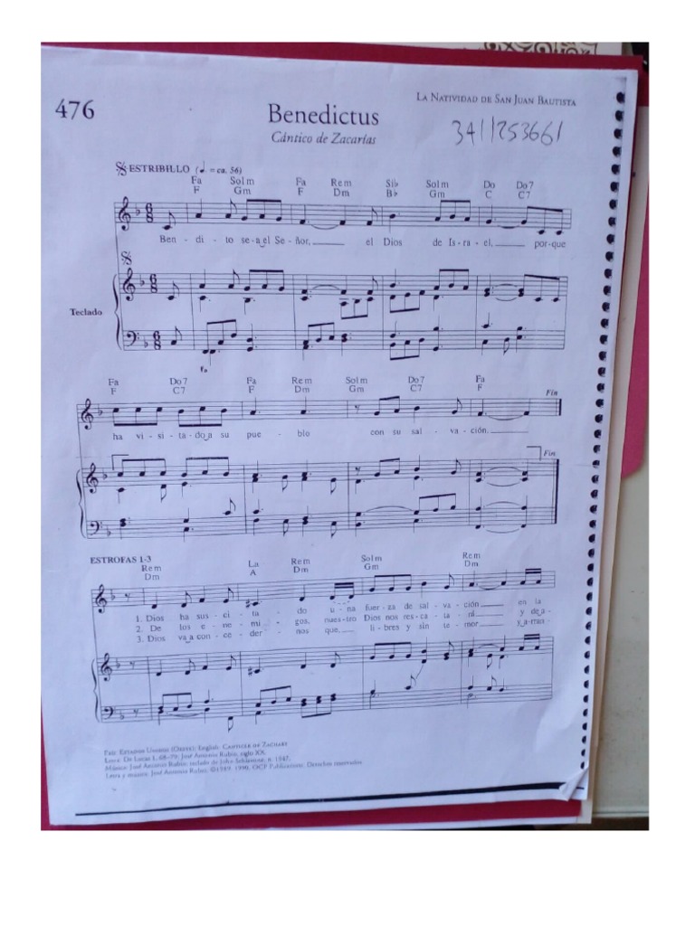 Canto Benedictus | PDF