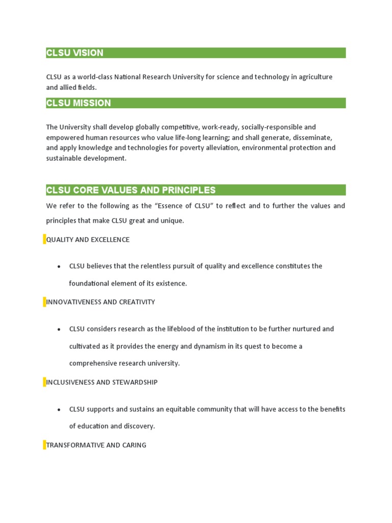 LYKA LORENZO - Vision J Mission J CBAA Goals J Department of ...