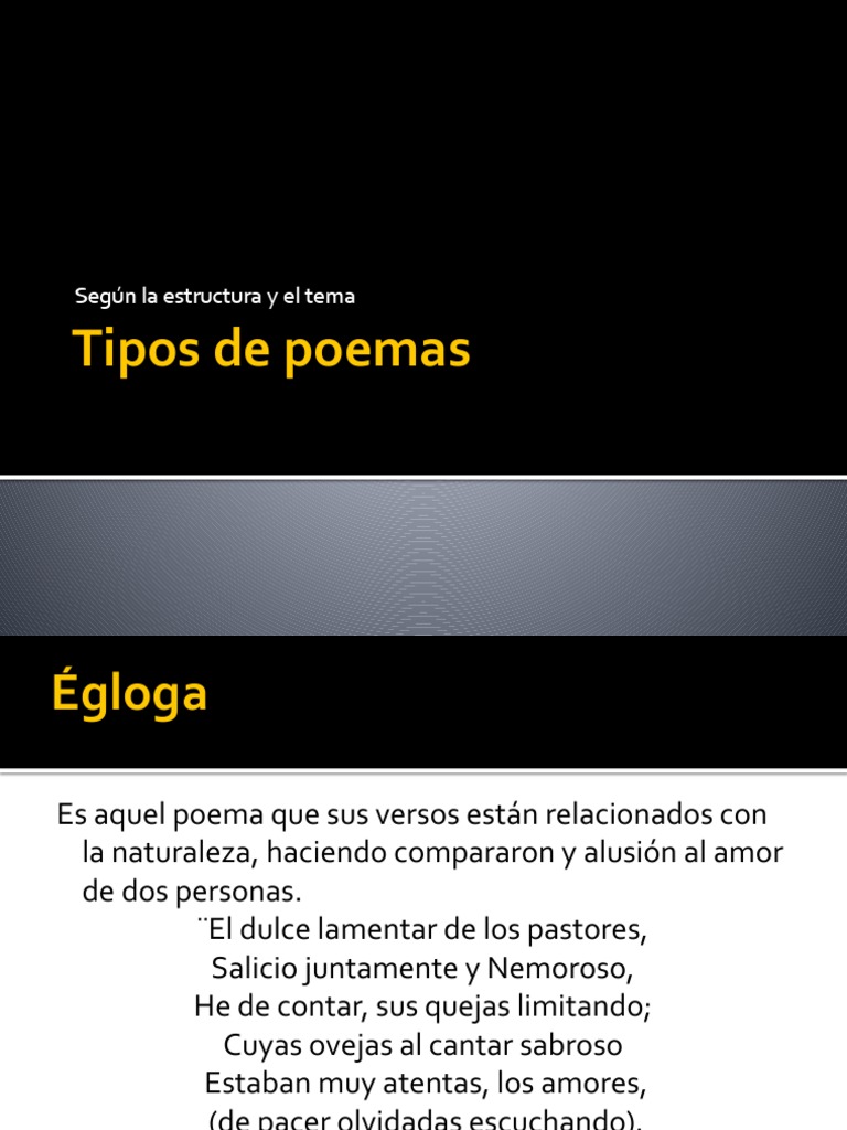 Tipos de Poemas | PDF | Sonetos | Amor