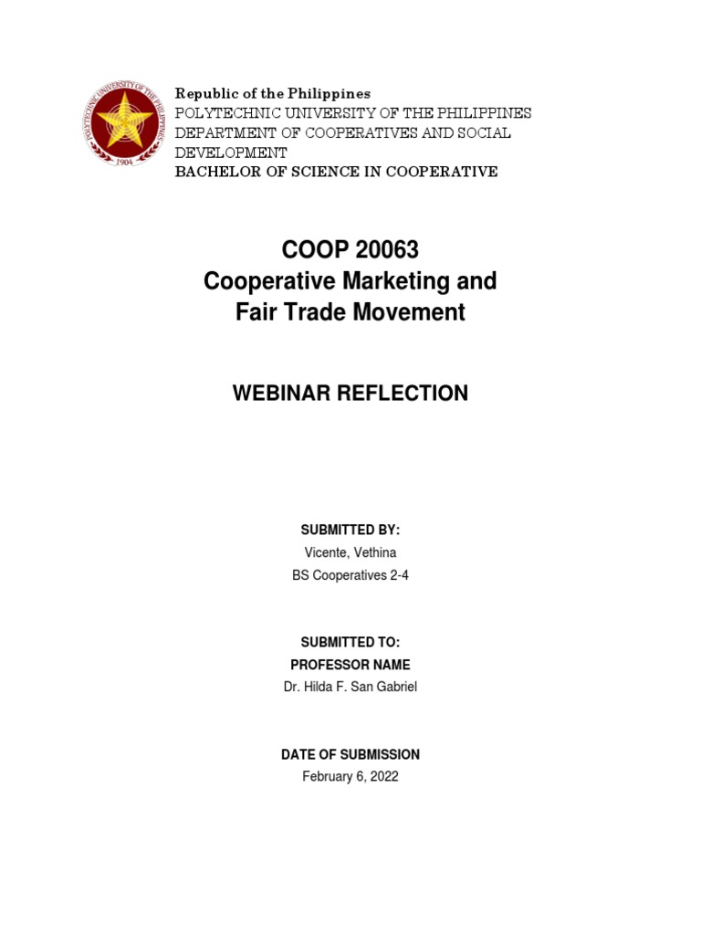 Webinar Reflection on Cooperative Leadership | PDF | Cooperative | Decision Making