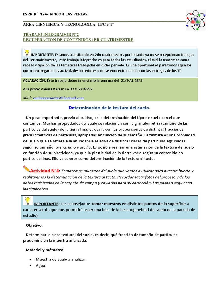 TP2 3°1° TPC | PDF | Suelo | Agua