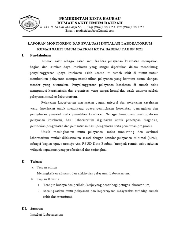 Laporan Monev Laboratorium 3 | PDF