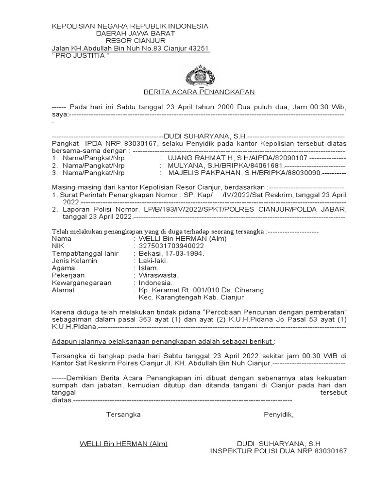 Ba Penangkapan | PDF