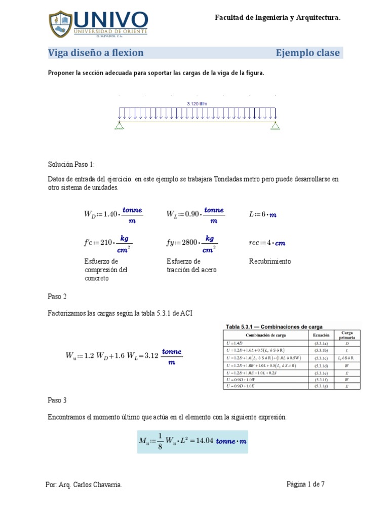 Viga A Flexion y Cortante | PDF | Viga (Estructura) | Ingeniería ...