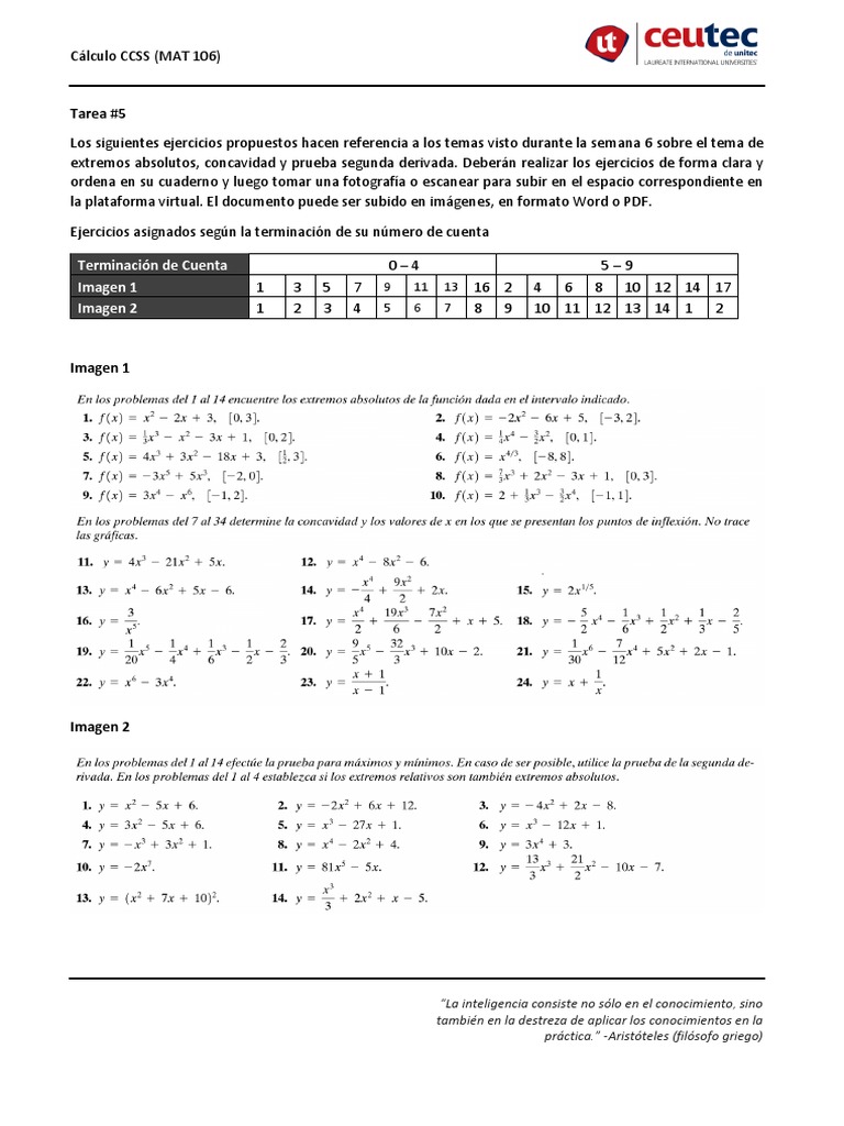 Tarea 5 Cálculo CCSS S6 | PDF