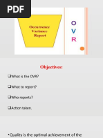 OVR Incident Reporting Form Guide | PDF | Patient | Risk