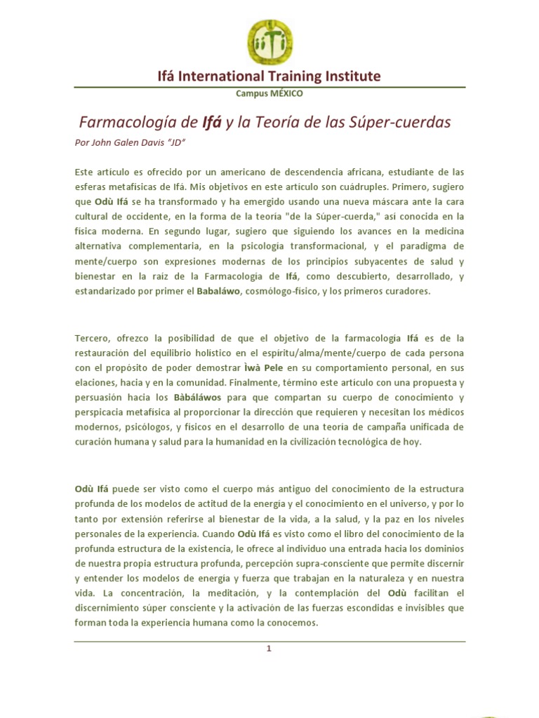 Farmacologia de Ifa | PDF | Física | Naturaleza