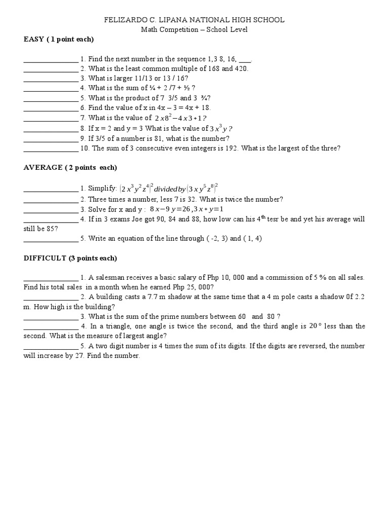 Math Com Pdf Rectangle Triangle