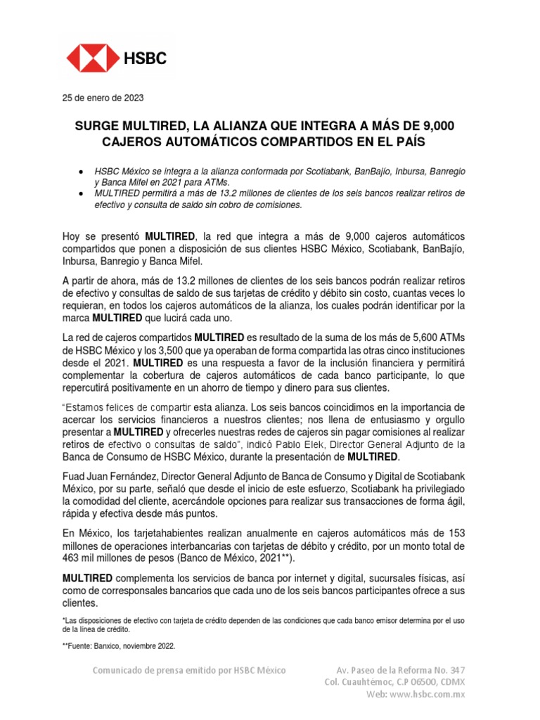 Surge Multired La Alianza | PDF | Bancos | Tarjeta de crédito