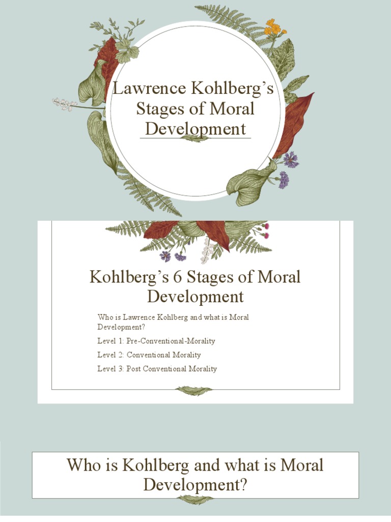 Lawrence Kohlberg's Stages of Moral Development | PDF | Morality ...