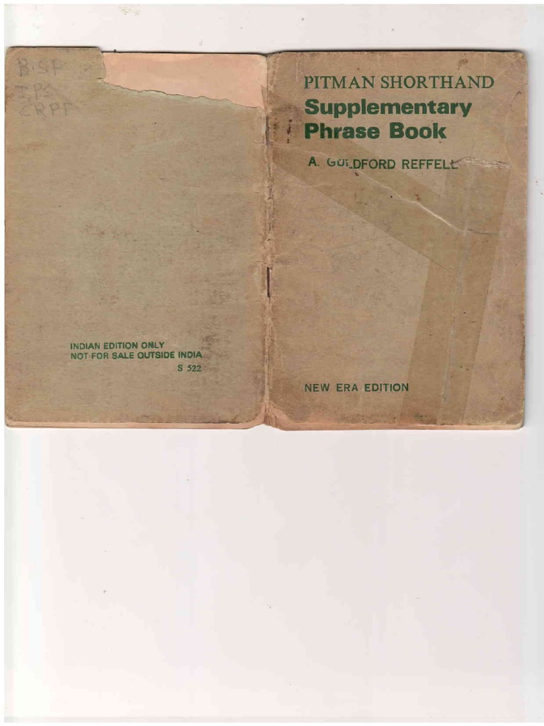 Pitman Shorthand Supplementary Phrase Book | PDF | Business | Economies