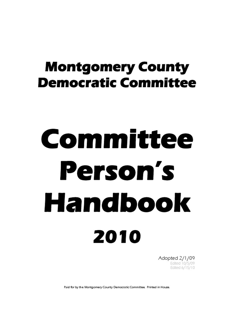 MCDC Committee Person Handbook 2010 | PDF | Get Out The Vote | Elections