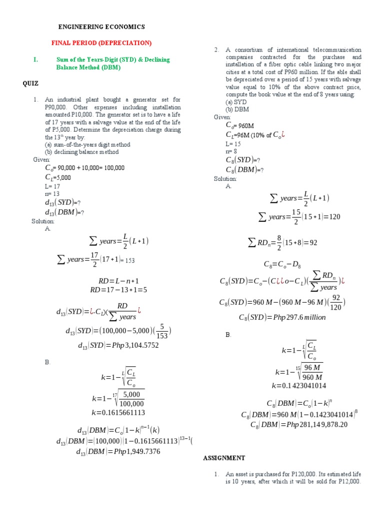 Engineering Economics | Download Free PDF | Depreciation | Economies