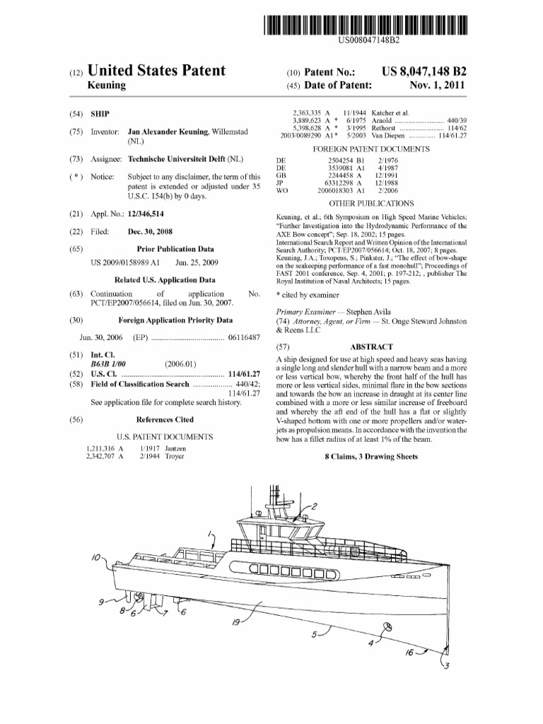 Axe Box Ship Patent by Jan ALexander Keuning | PDF | Ships | Rudder