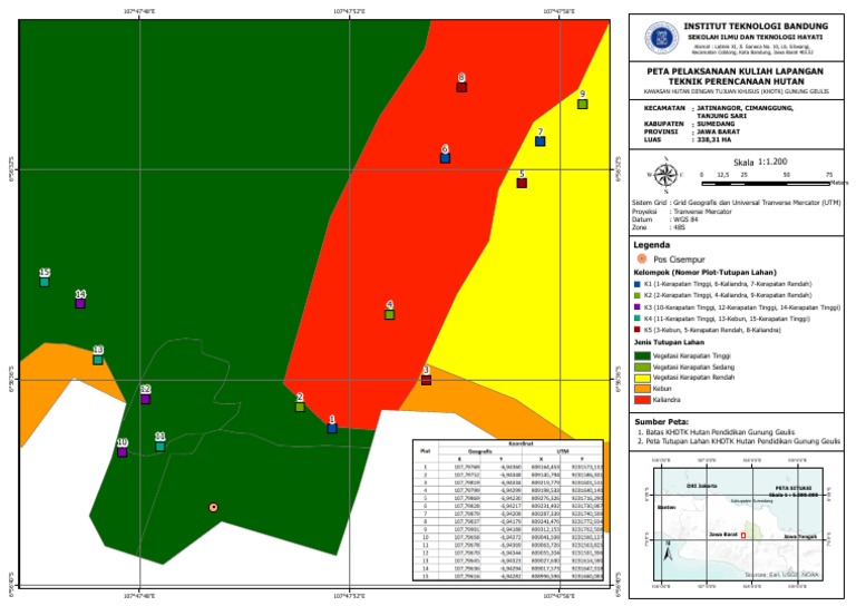 Peta Pelaksanaan Kuliah Lapangan Teknik Perencanaan Hutan | PDF