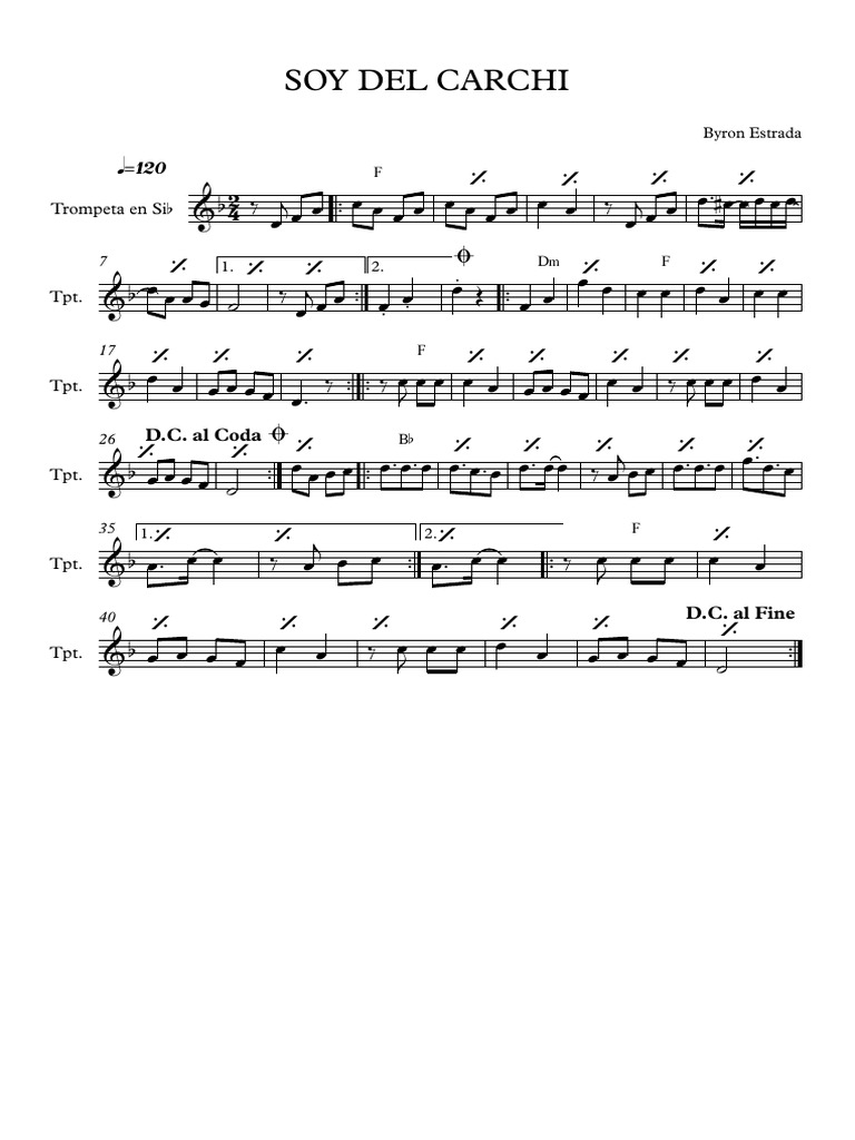 SOY DEL CARCHI - Byron Estrada - Partitura Completa | PDF